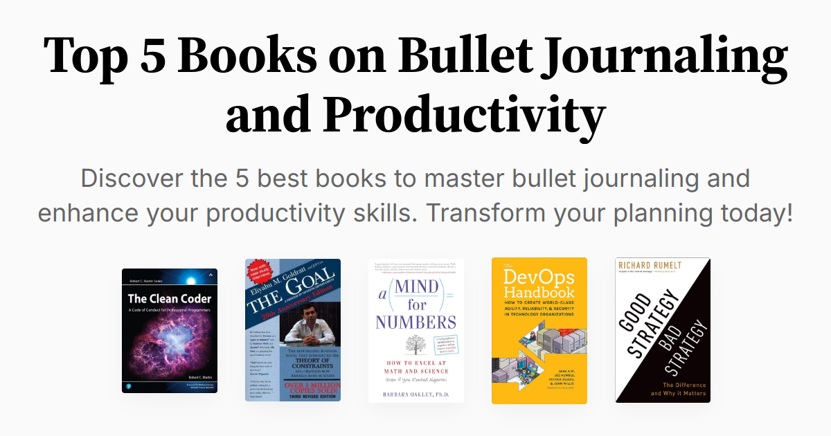 Top 5 Books on Bullet Journaling and Productivity | Summary & Audio