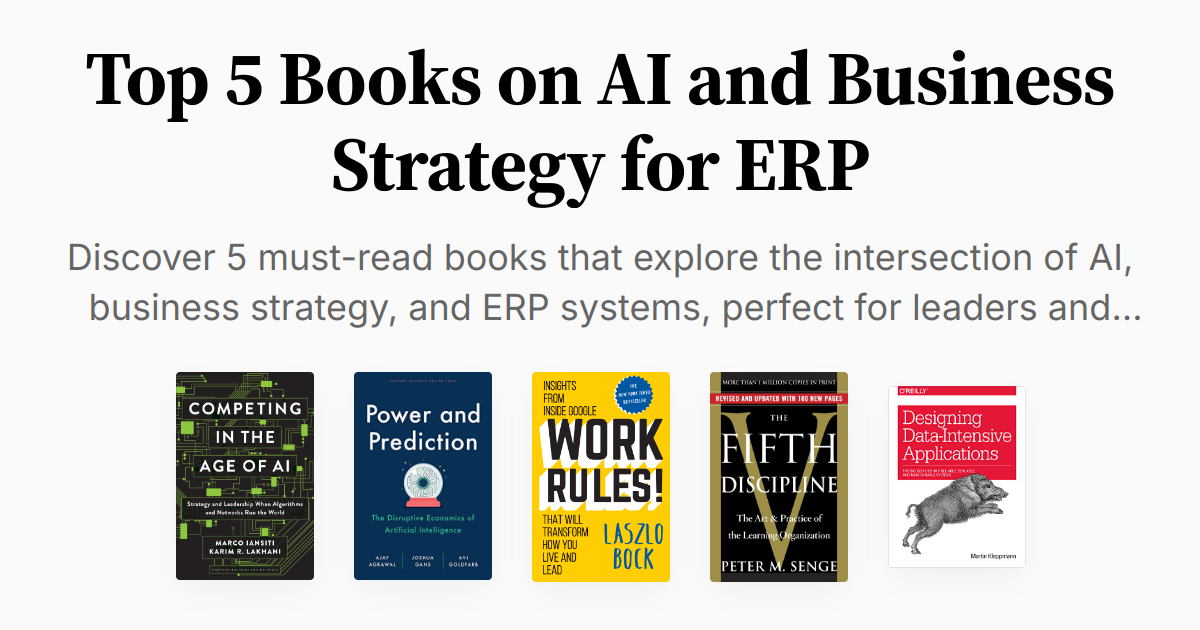 Top 5 Books on AI and Business Strategy for ERP | Summary & Audio