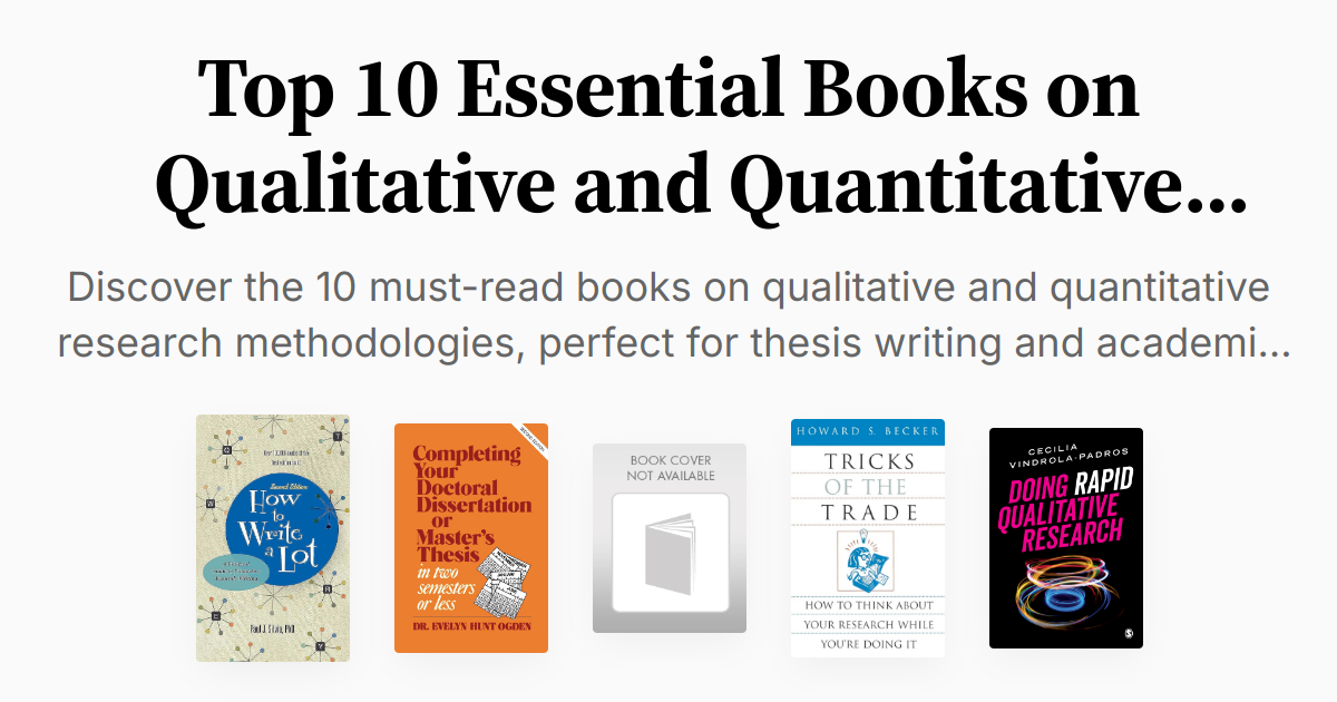 Top 10 Essential Books on Qualitative and Quantitative Research ...