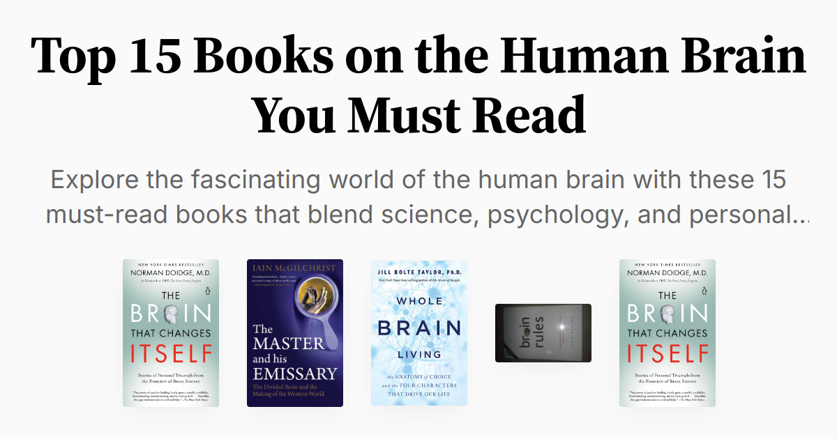 Top 15 Books on the Human Brain You Must Read | Summary & Audio