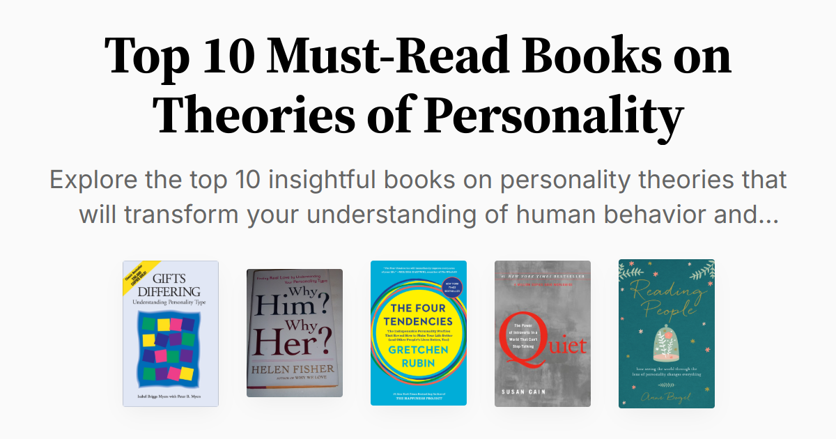 Top 10 Must-Read Books on Theories of Personality | Summary & Audio