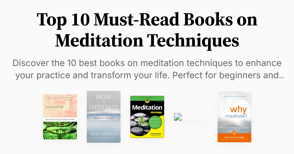 Top 10 Must-Read Books on Meditation Techniques | Summary & Audio