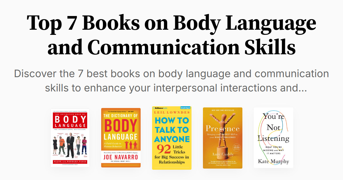 Top 7 Books on Body Language and Communication Skills | Summary & Audio