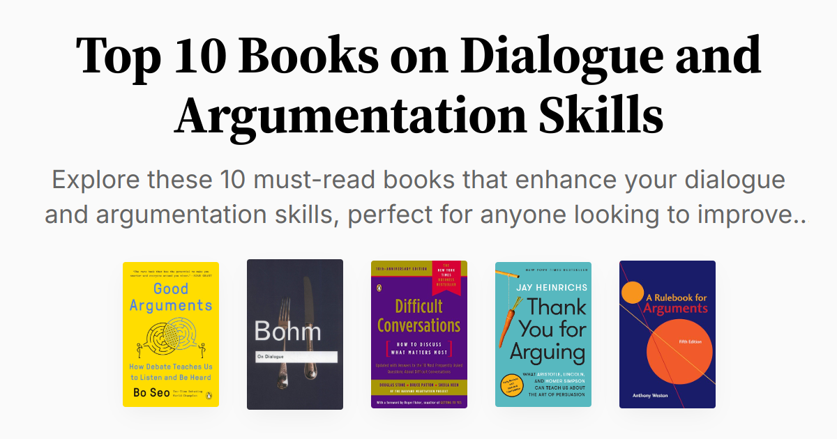 Top 10 Books on Dialogue and Argumentation Skills | Summary & Audio