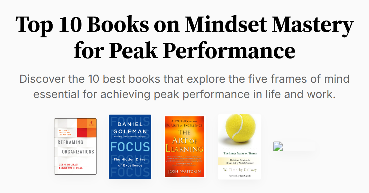 Top 10 Books on Mindset Mastery for Peak Performance | Summary & Audio