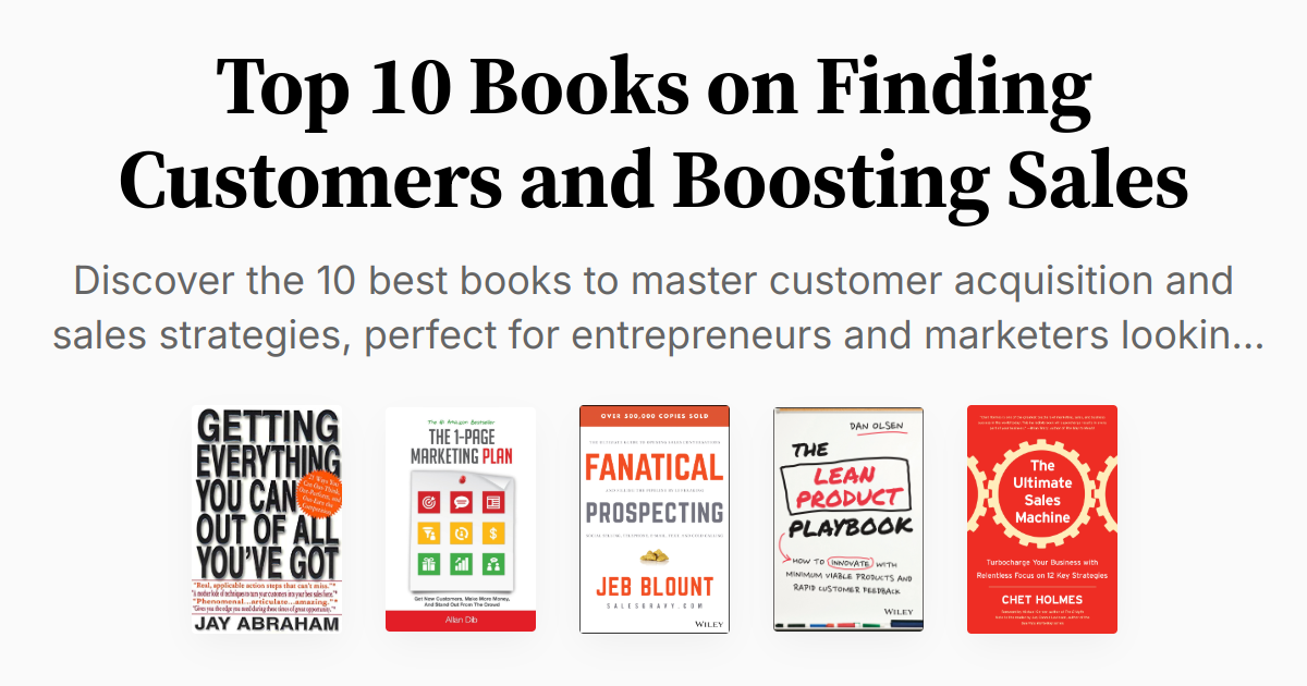 Top 10 Books on Finding Customers and Boosting Sales | Summary & Audio