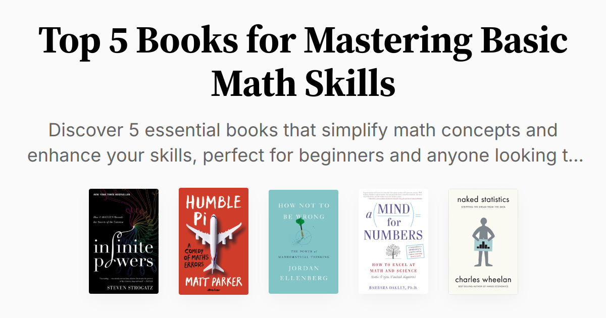 Top 5 Books for Mastering Basic Math Skills | Summary & Audio