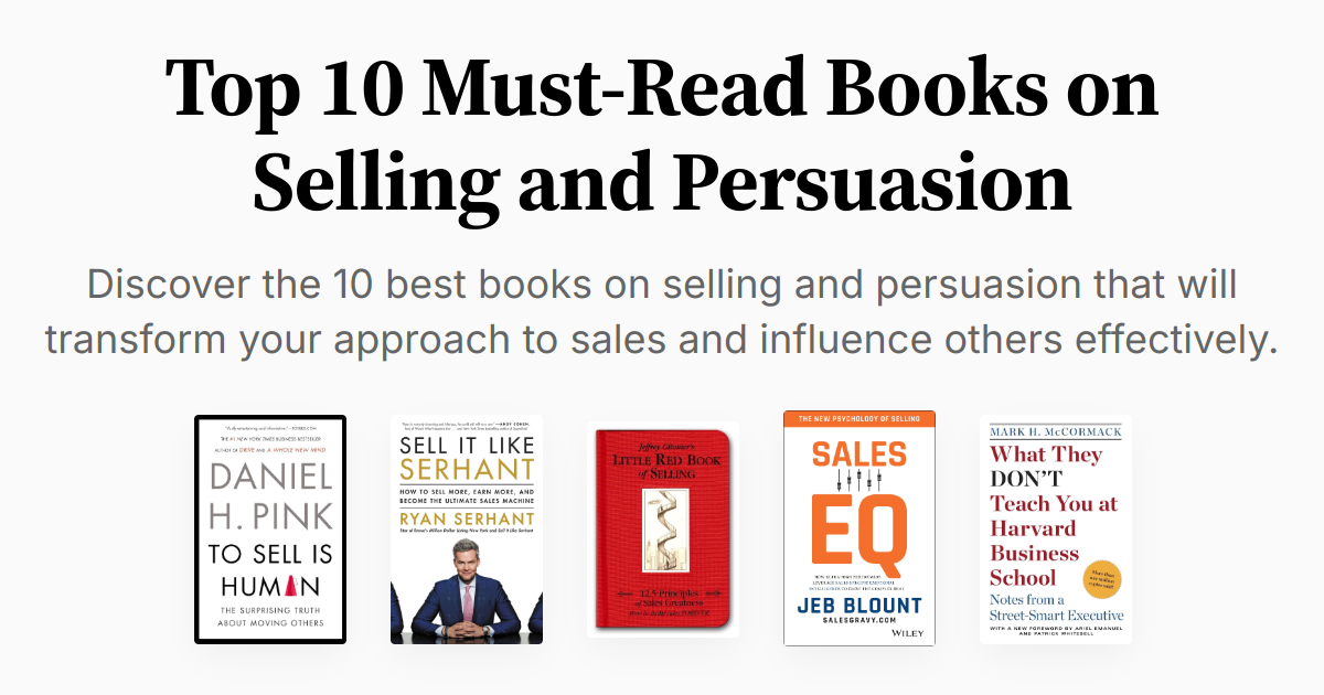 Top 10 Must-Read Books on Selling and Persuasion | Summary & Audio