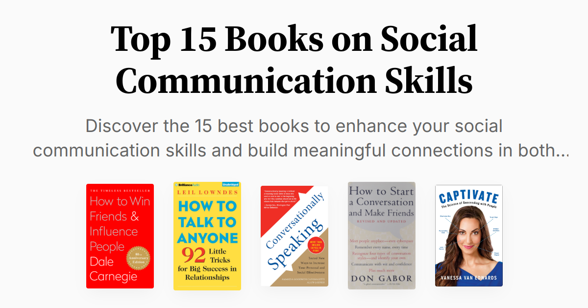 Top 15 Books on Social Communication Skills | Summaries & Audio