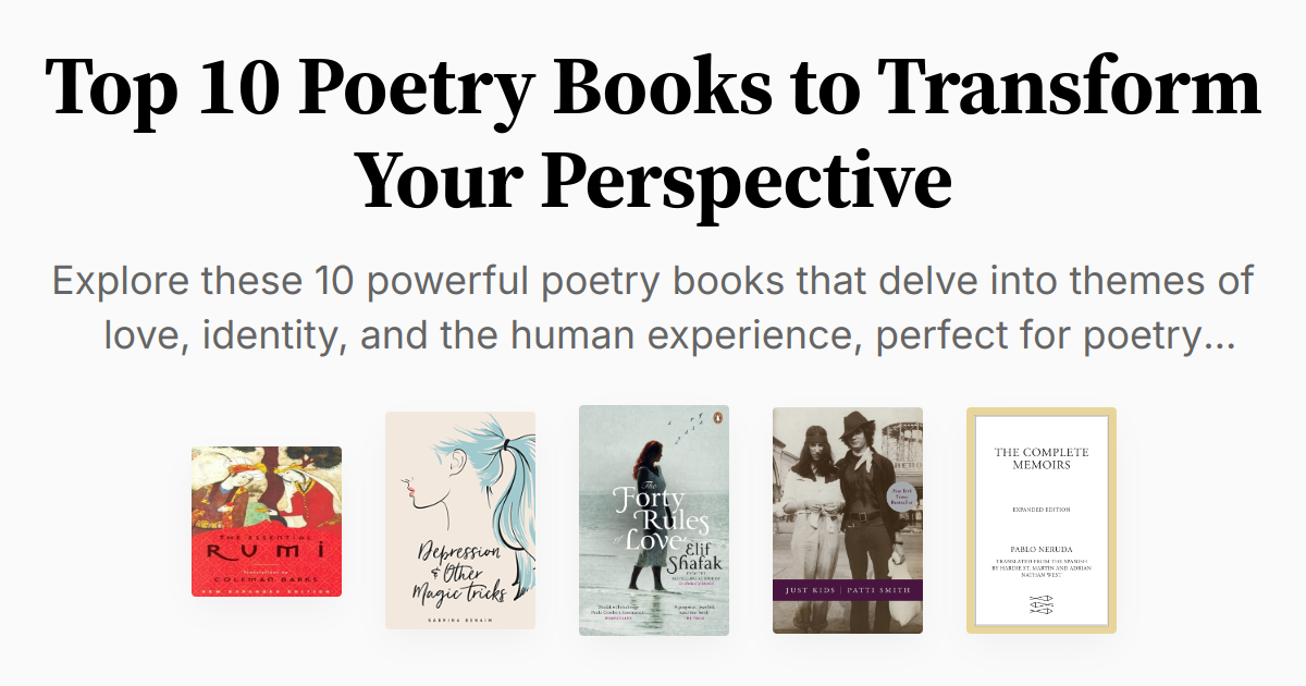 Top 10 Poetry Books to Transform Your Perspective | Summary & Audio