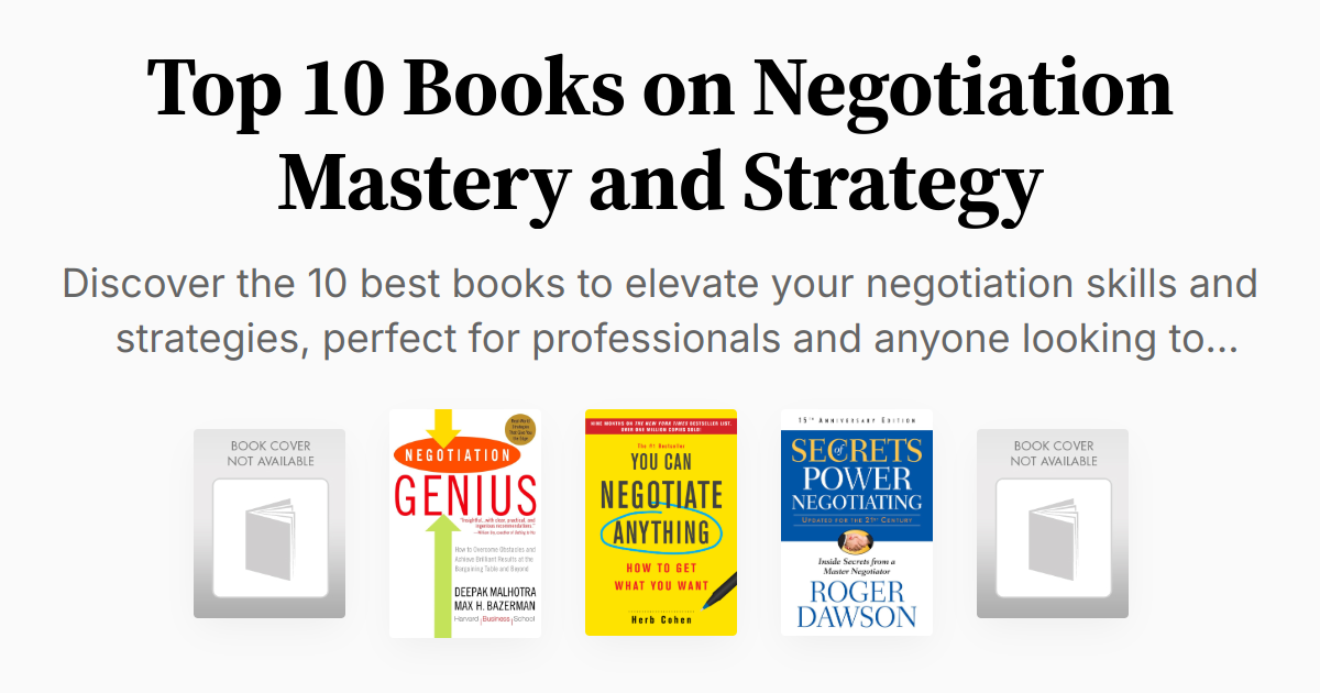 Top 10 Books on Negotiation Mastery and Strategy | Summary & Audio