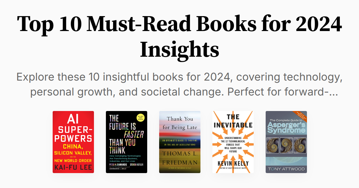 Top 10 Must-Read Books for 2024 Insights | Summary & Audio