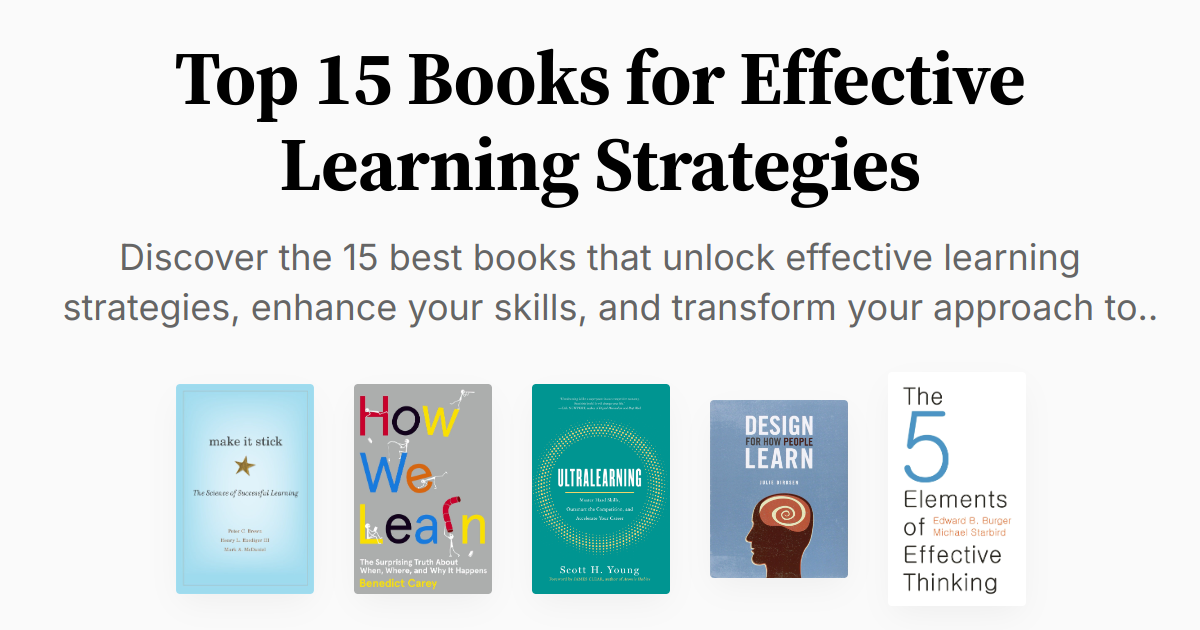 Top 15 Books for Effective Learning Strategies | Summary & Audio