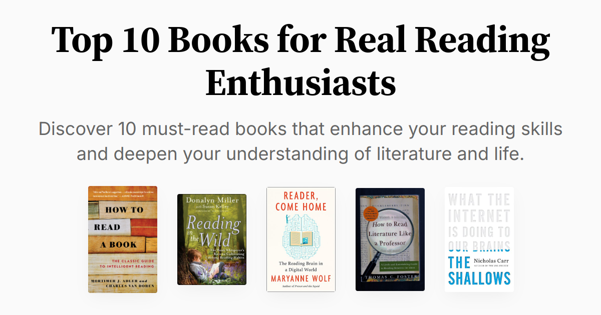 Top 10 Books for Real Reading Enthusiasts | Summary & Audio