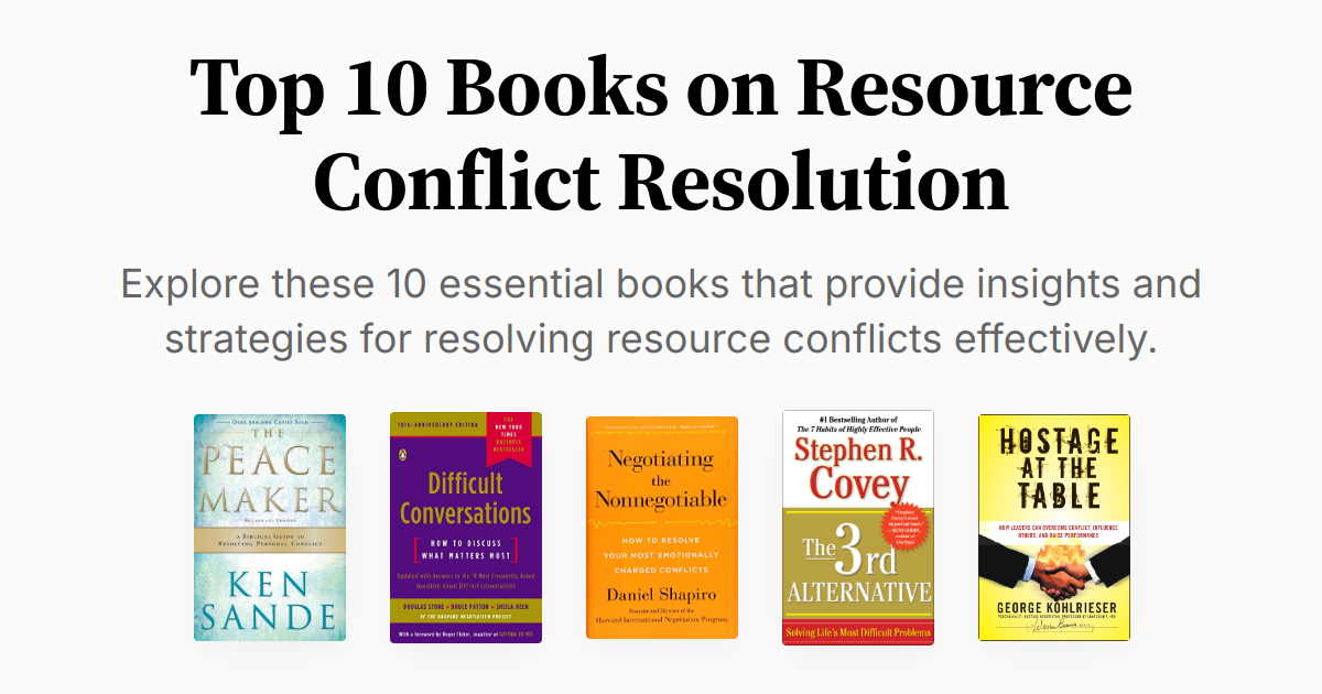 Top 10 Books on Resource Conflict Resolution | Summary & Audio