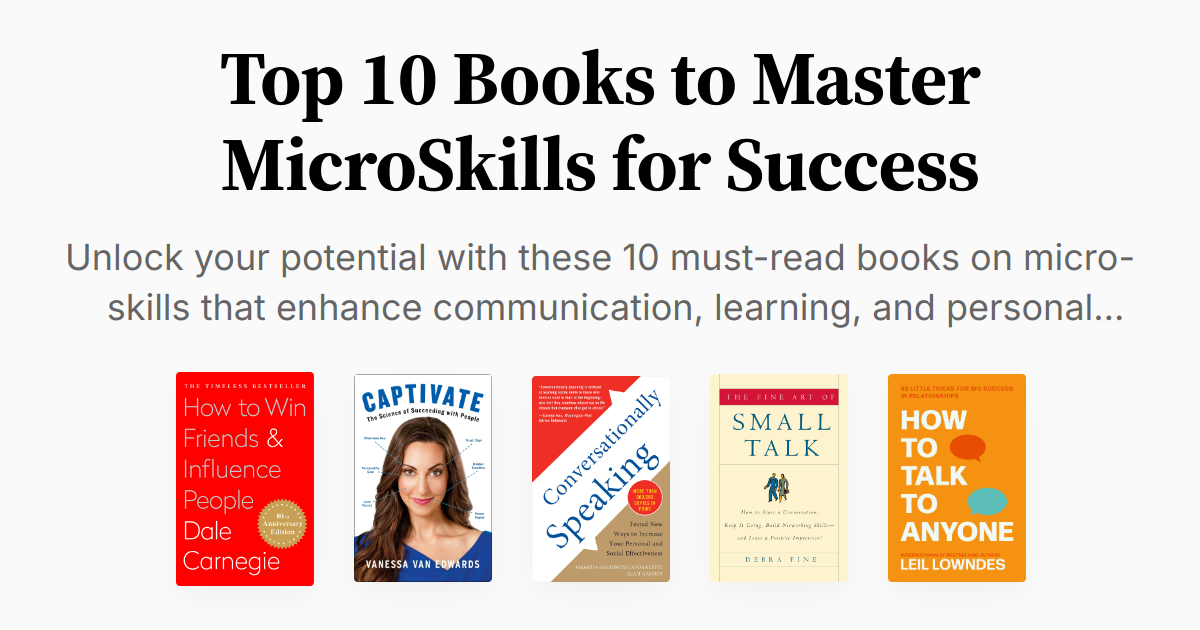 Top 10 Books to Master MicroSkills for Success | Summary & Audio