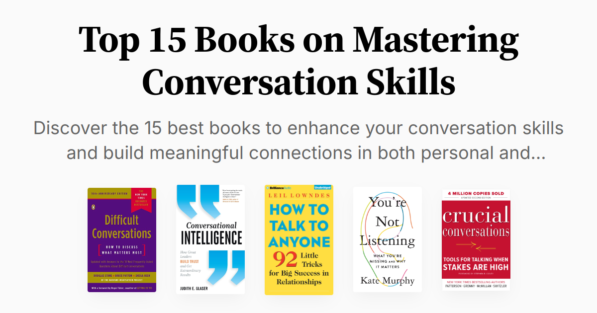 Top 15 Books on Mastering Conversation Skills | Summary & Audio