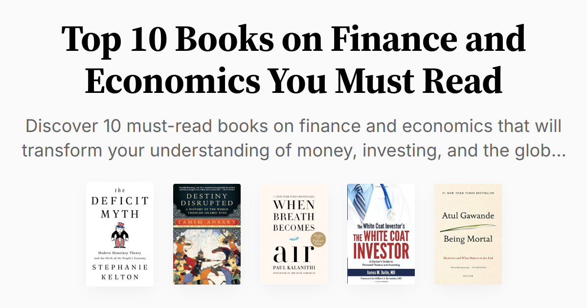 Top 10 Books on Finance and Economics You Must Read | Summary & Audio