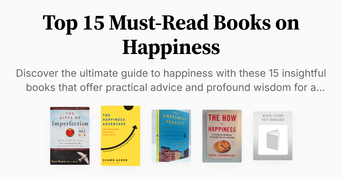 Top 15 Must-Read Books on Happiness | Summary & Audio
