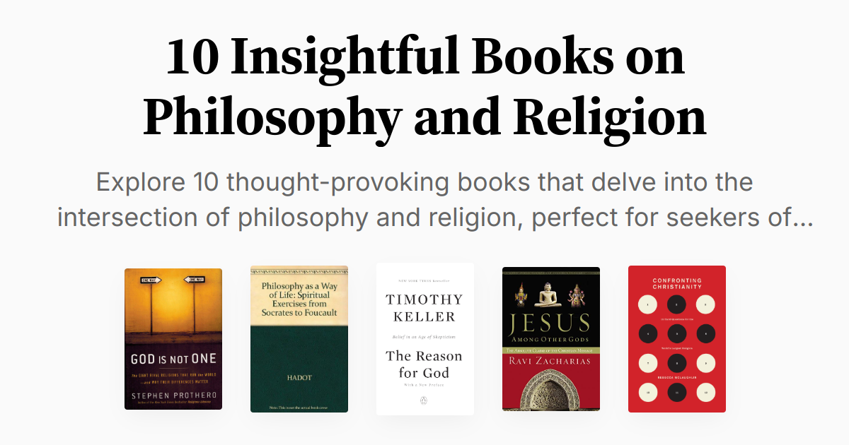 10 Insightful Books on Philosophy and Religion | Summary & Audio