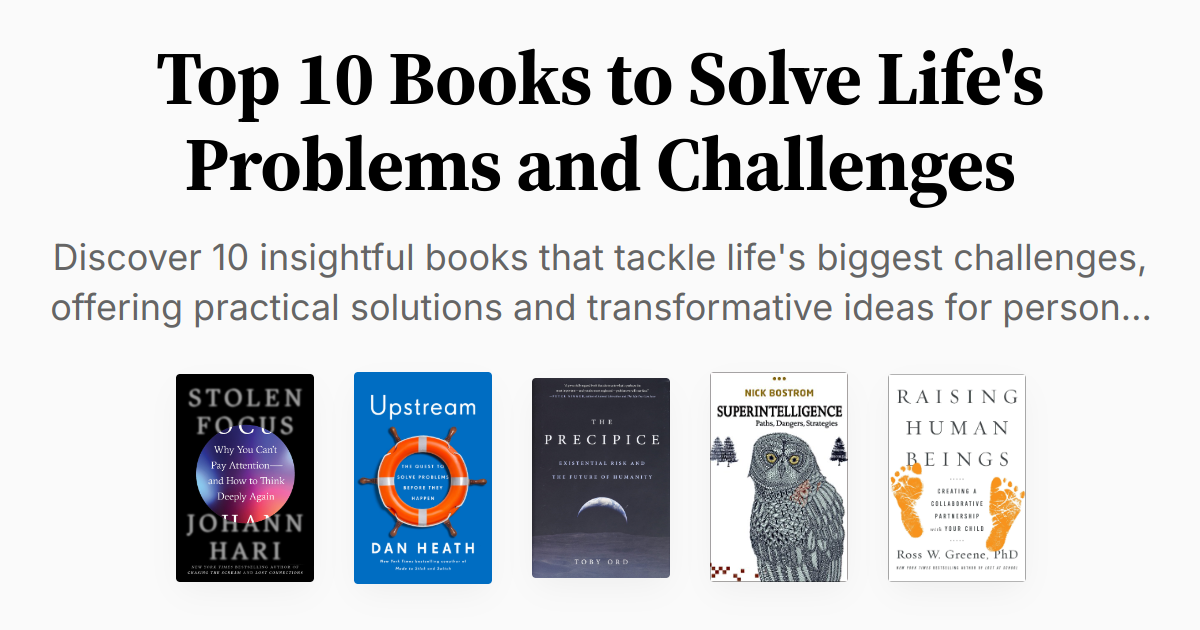 Top 10 Books to Solve Life's Problems and Challenges | Summary & Audio