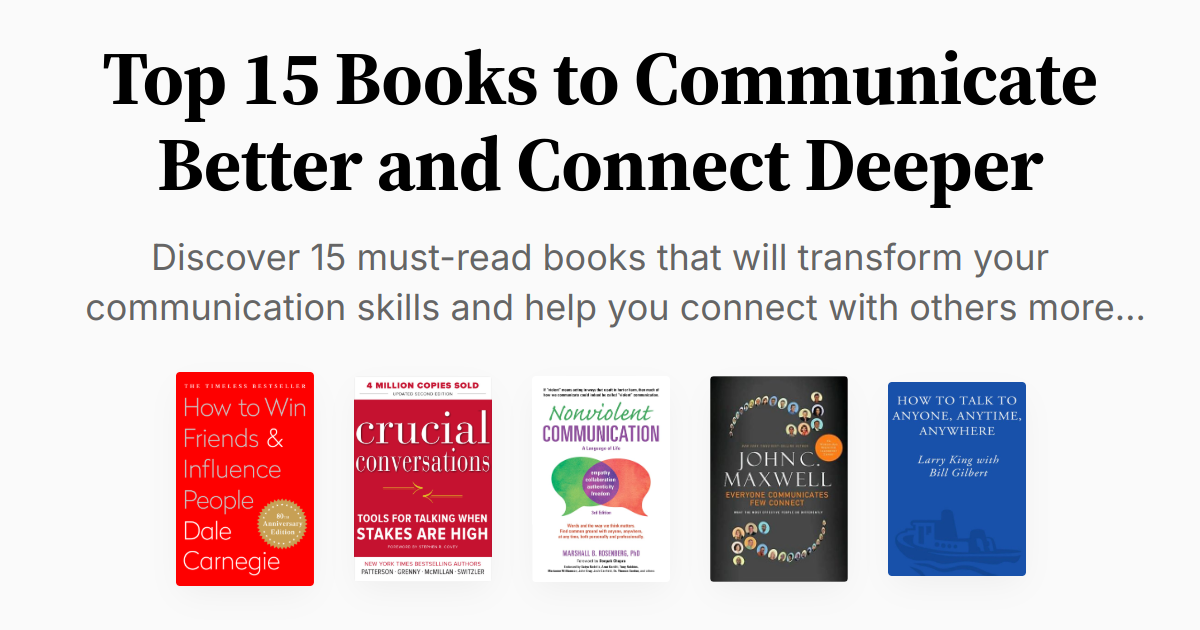 Top 15 Books to Communicate Better and Connect Deeper | Summary & Audio
