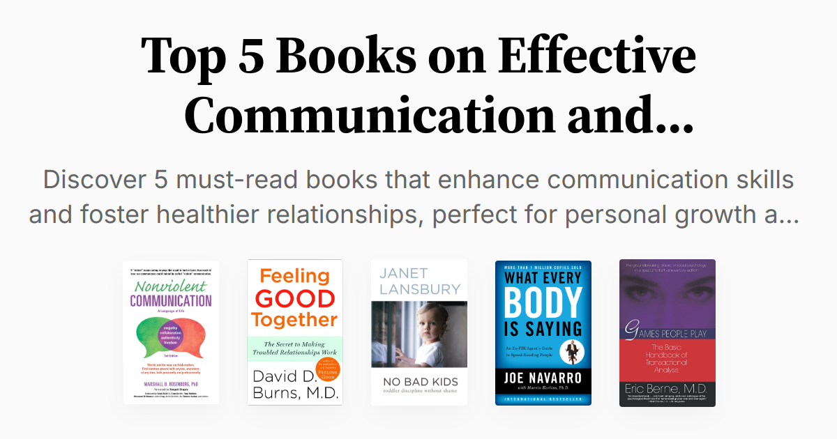 Top 5 Books on Effective Communication and Relationships | Summary & Audio