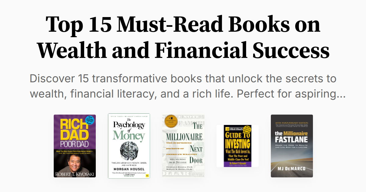 Top 15 Must-Read Books on Wealth and Financial Success | Summary & Audio