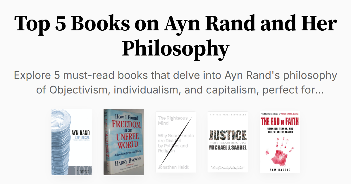 Top 5 Books on Ayn Rand and Her Philosophy | Summary & Audio