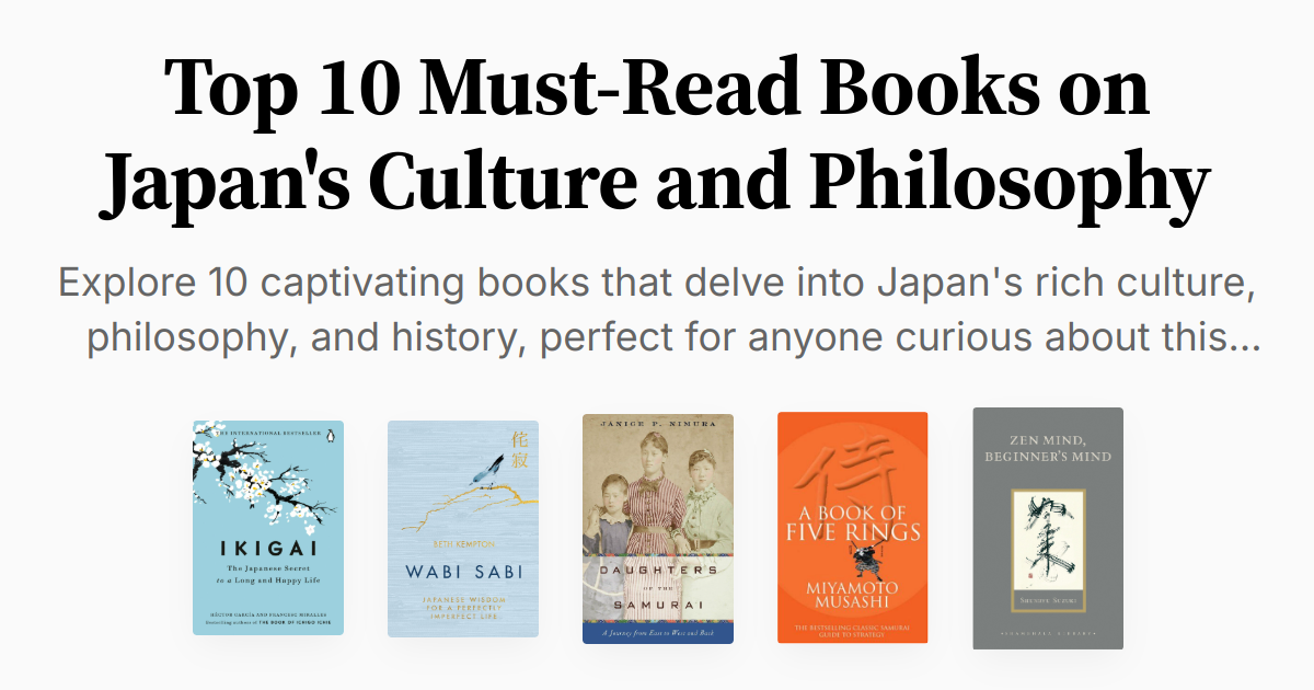 Top 10 Must-Read Books on Japan's Culture and Philosophy | Summary & Audio