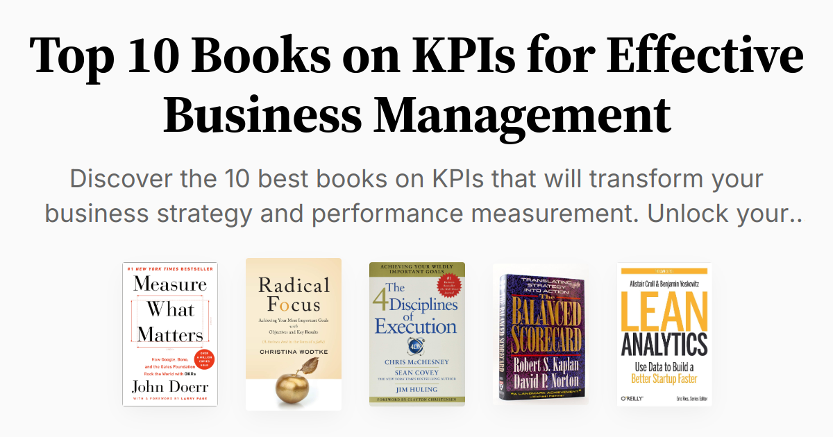 Top 10 Books on KPIs for Effective Business Management | Summary & Audio