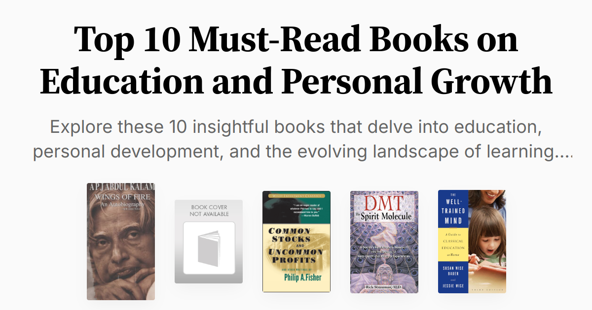 Top 10 Must-Read Books on Education and Personal Growth | Summary & Audio