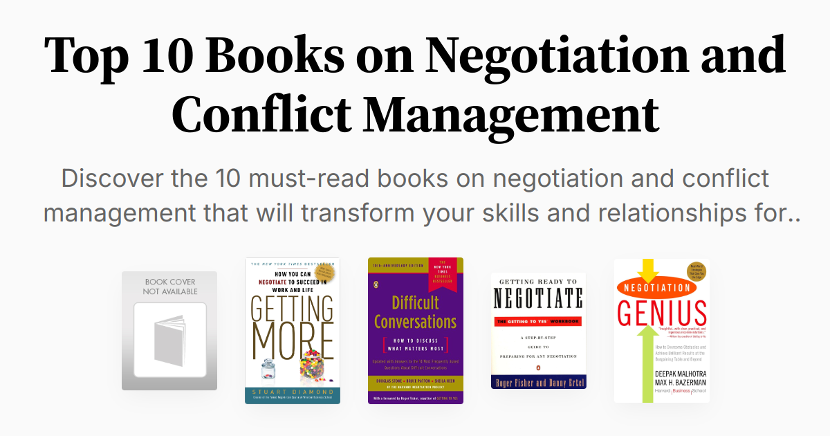 Top 10 Books on Negotiation and Conflict Management | Summary & Audio