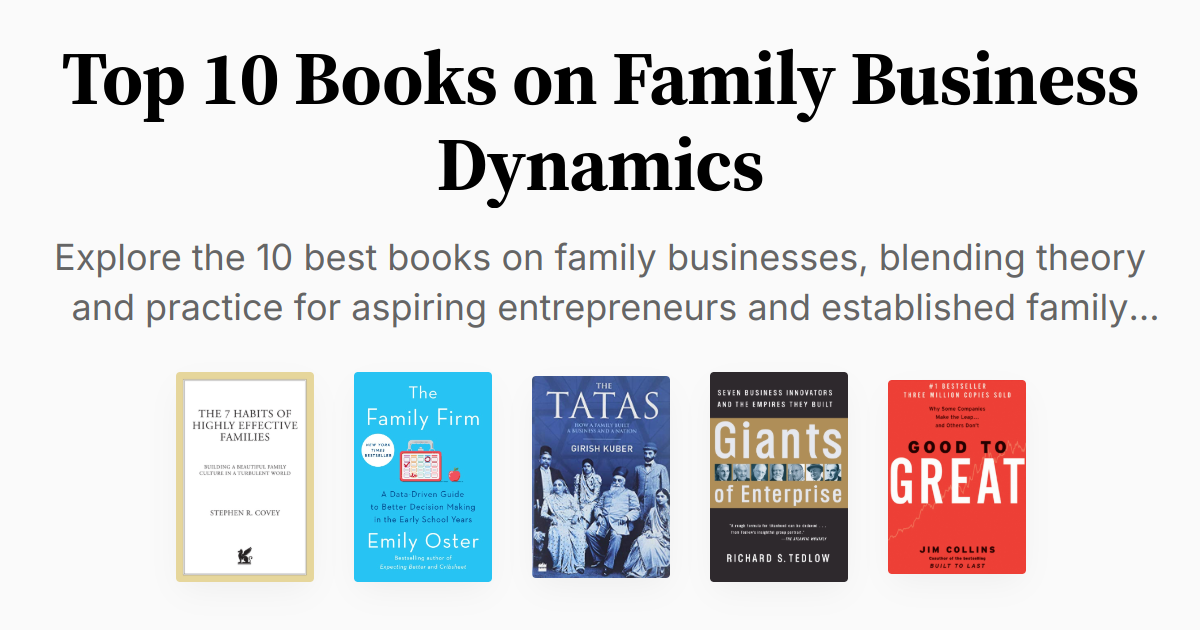 Top 10 Books on Family Business Dynamics | Summary & Audio