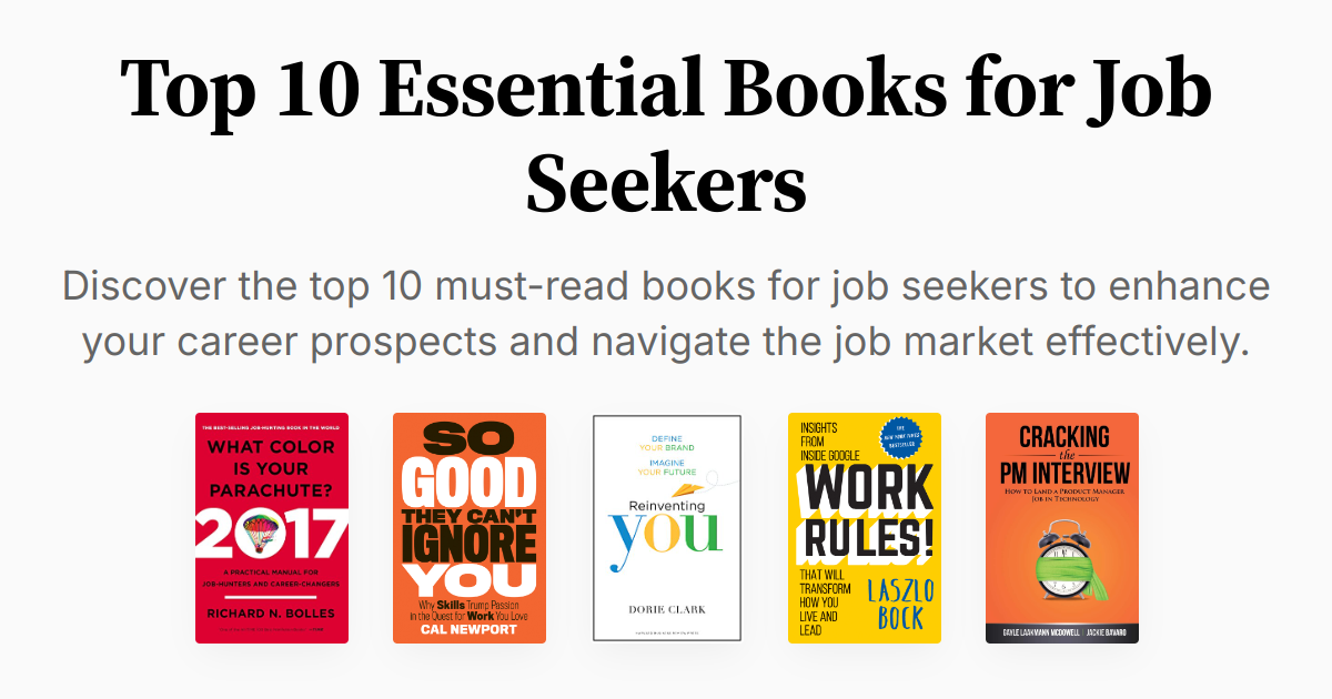 Top 10 Essential Books for Job Seekers | Summary & Audio
