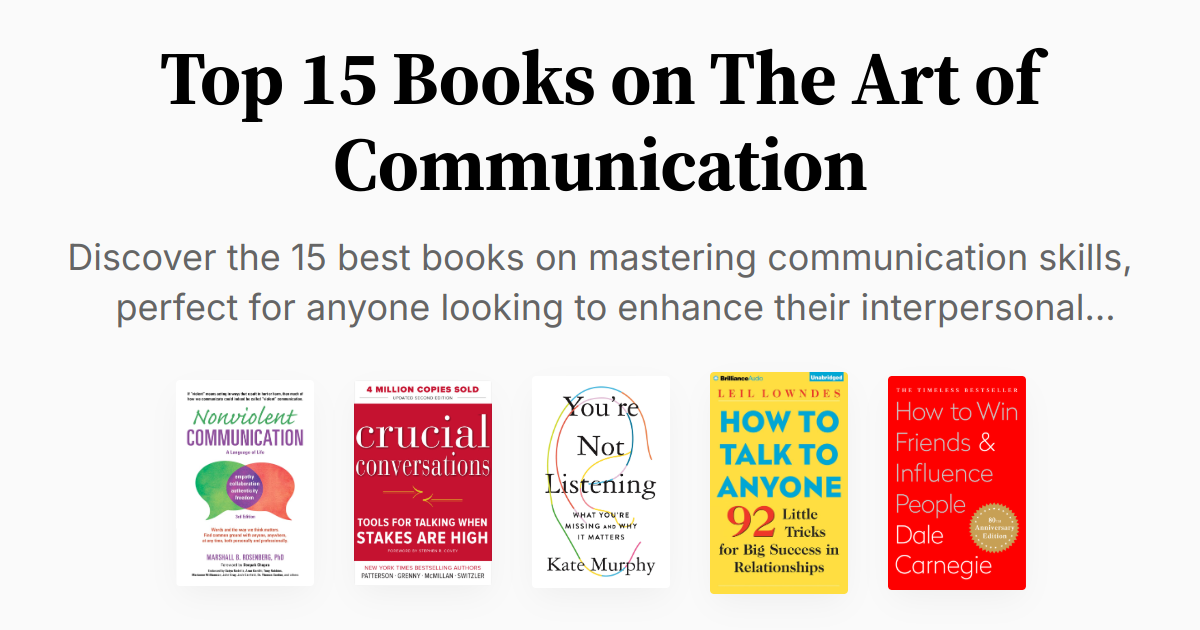 Top 15 Books on The Art of Communication | Summary & Audio