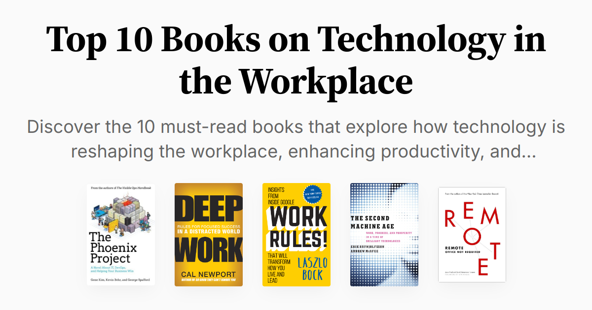 Top 10 Books on Technology in the Workplace | Summary & Audio