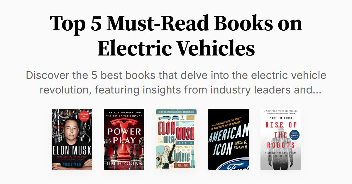 Top 5 Must-Read Books on Electric Vehicles | Summary & Audio