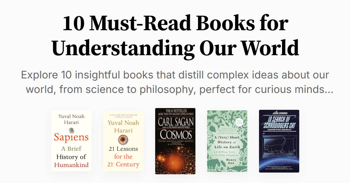 10 Must-Read Books for Understanding Our World | Summary & Audio