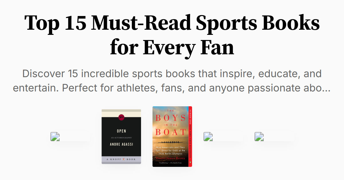 Top 15 Must-Read Sports Books for Every Fan | Summary & Audio