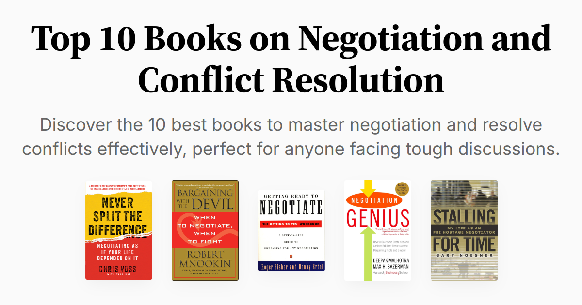 Top 10 Books on Negotiation and Conflict Resolution | Summary & Audio