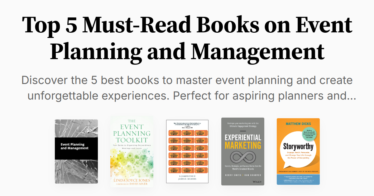 Top 5 Must-Read Books on Event Planning and Management | Summary & Audio