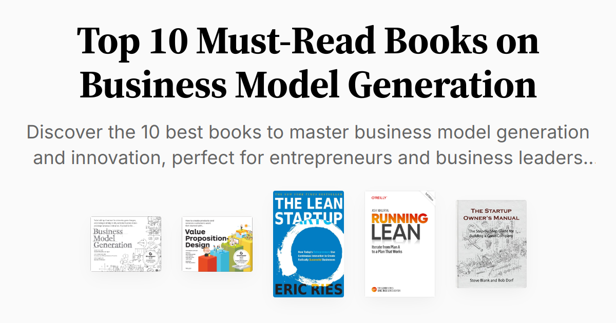 Top 10 Must-Read Books on Business Model Generation | Summary & Audio