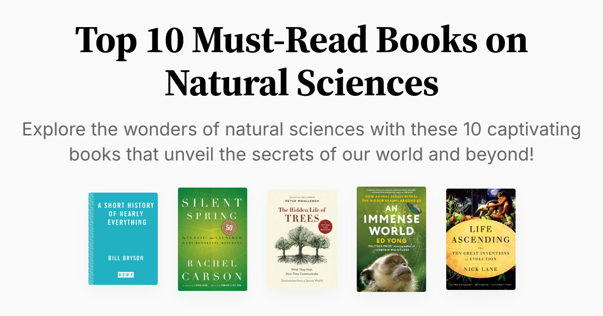 Top 10 Must-Read Books on Natural Sciences | Summary & Audio