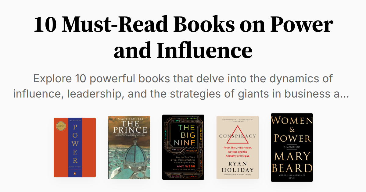 10 Must-Read Books on Power and Influence | Summary & Audio