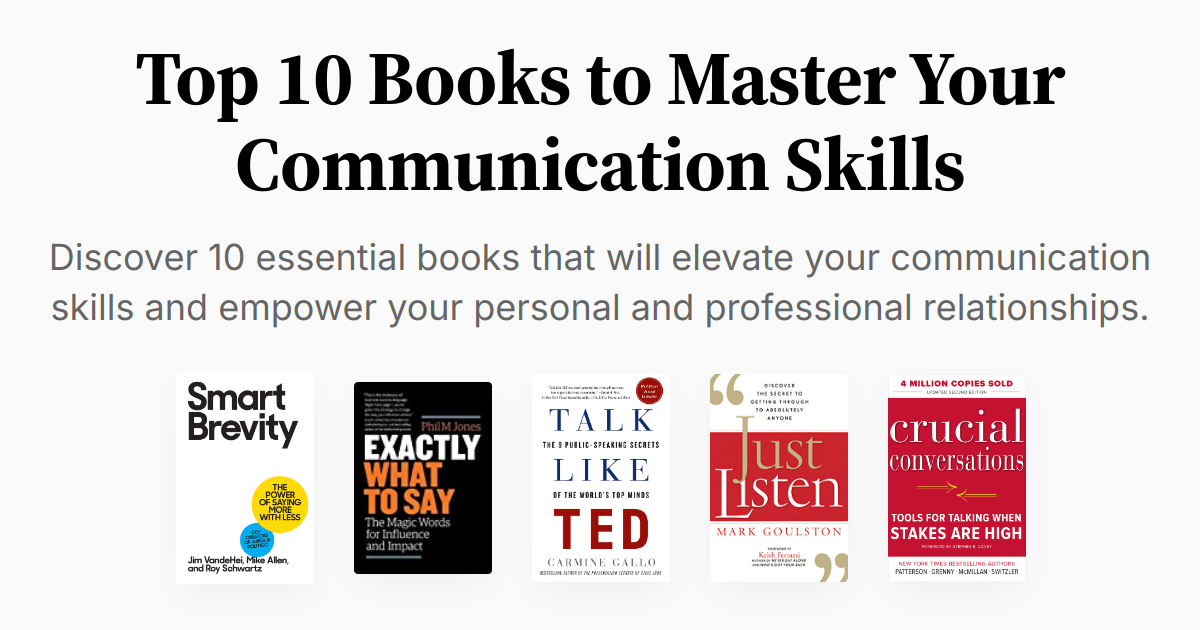 Top 10 Books to Master Your Communication Skills | Summary & Audio