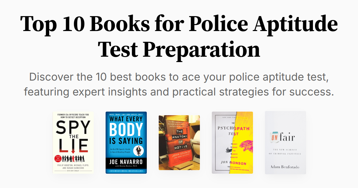 Top 10 Books for Police Aptitude Test Preparation | Summary & Audio