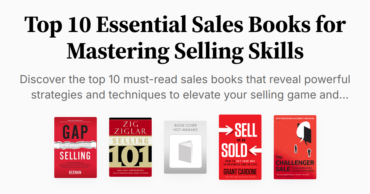 Top 10 Essential Sales Books for Mastering Selling Skills | Summary & Audio