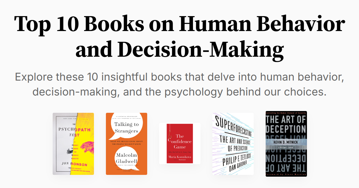 Top 10 Books on Human Behavior and Decision-Making | Summary & Audio