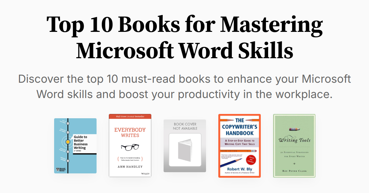 Top 10 Books for Mastering Microsoft Word Skills | Summary & Audio
